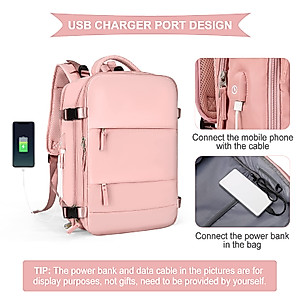 coowoz Large Travel Backpack For Women Men,Carry On Backpack Flight Approved,Hiking Backpack Waterproof Outdoor Sports Rucksack Casual Daypack Fit 15.6 Inch Laptop Shoes Compartment