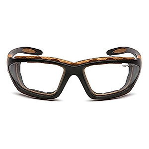 Carhartt Carthage Safety Eyewear with Vented Foam Carriage, Clear Anti-fog Lens