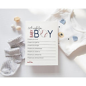 Paper Clever Party Baseball Wishes for Baby, 20 Pack – Cute Words of Wisdom for Baby Boy, Baby Shower Game Planning, Guest Book Alternative, Parents Keepsake Activity, Wishing Well Birthday Ideas
