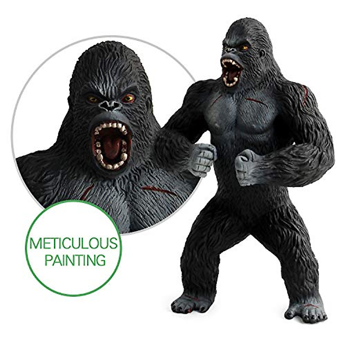 7.5 inch Orangutan Figurines Gorilla Model Plastic Animal Action Figure for Animal Collection