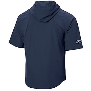 Rawlings Men's Standard Adult Color Sync Short Sleeve Jacket, Navy, Medium