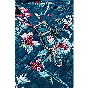 Vera Bradley Women's Cotton Pleated Multi-strap Shoulder Satchel Purse, Rose Toile - Recycled Cotton, One Size