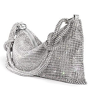 WLLWOO WLLWOO Rhinestone Purses Clutch For Women-Chic Evening Bags,Shiny Crossbody Handbags For Party Club Wedding