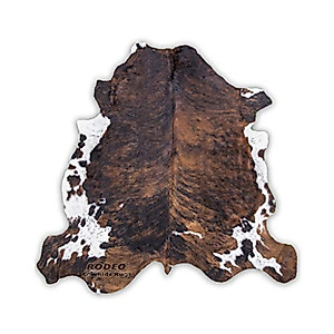 rodeo Classic Brown Brindle Cowhide Rug XXL 6x8 Ft