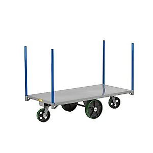Little Giant DT-2448-DIA-4PS Heavy-Duty Pipe Stake Truck with Polyurethane Tread On Steel Wheels, 4000 lbs Capacity, 48" Length x 24" Width Platform