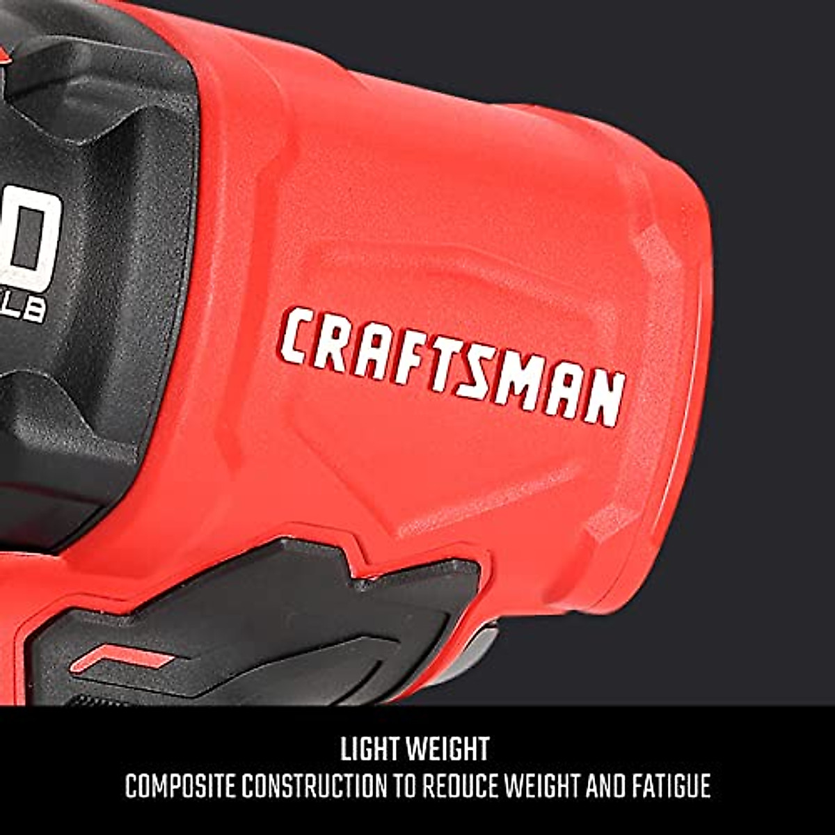 CRAFTSMAN 1/2-in 750 ft-lbs Air Impact Wrench, Composite Body, Variable Power Settings, 1/4-in NPT Air Inlet