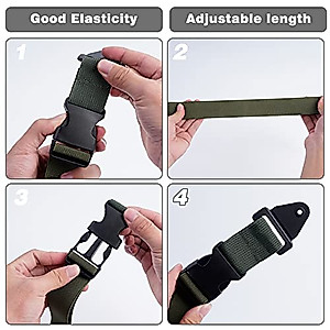 Bylion 2 Pack Trash Can Lid Lock, Outdoor Garbage Can Locks for Animals Proof Universal Lid Lock Stretchable Elastic Strap to Prevent Rust Trash Can Locks for Animals, Squirrels, Dogs, Raccoons