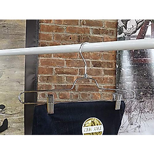 NAHANCO SLD-Pant Metal Pant Hangers, 14", Chrome (Pack of 100)