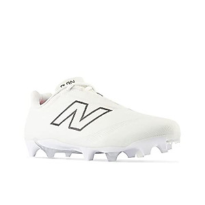New Balance Unisex BurnX4 Lacrosse Shoe, White/Grey Matter, 12 US Men