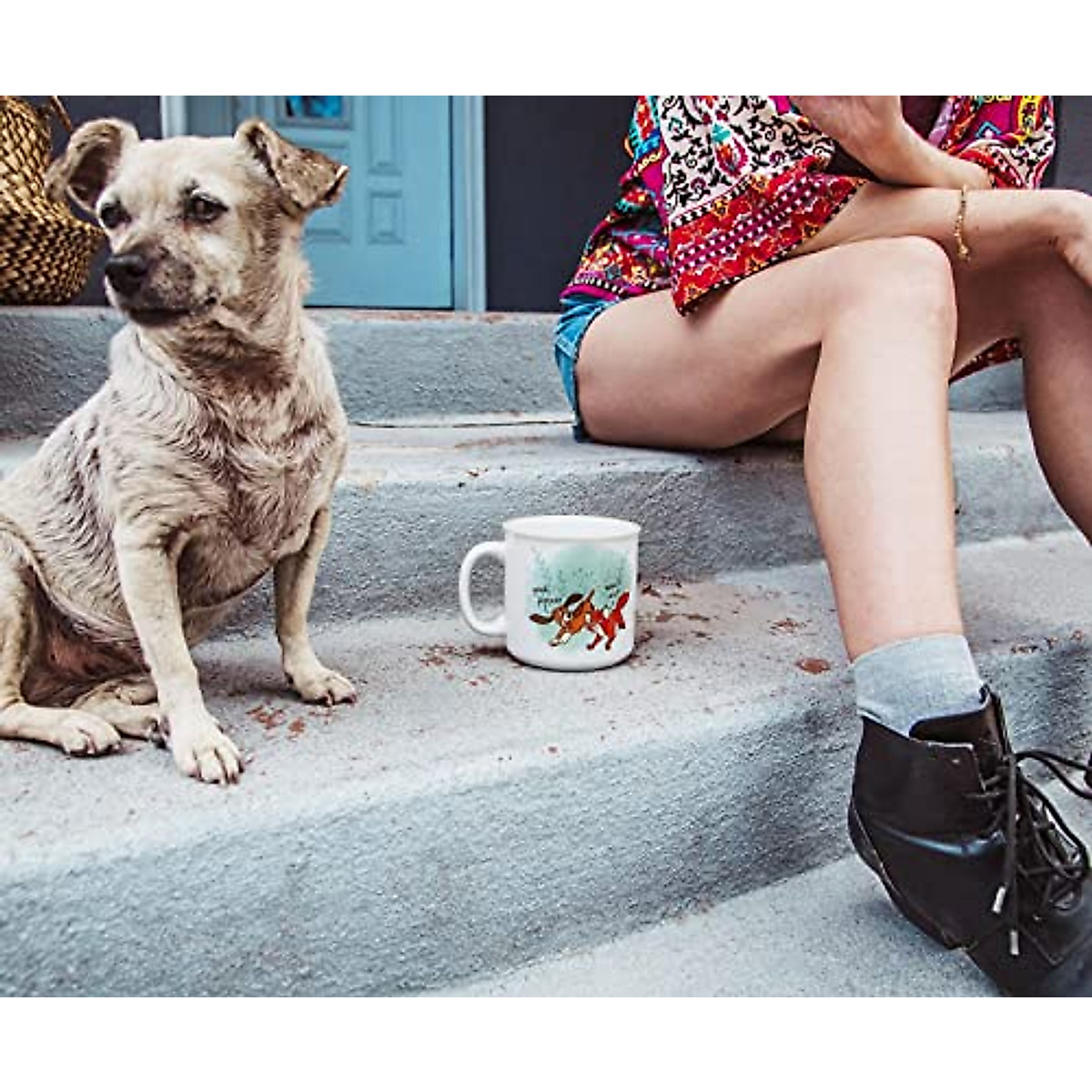 Disney Fox and the Hound "Friends Forever" Ceramic Camper Mug | Holds 20 Ounces