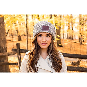 Love Your Melon Beanie for Men & Women, Black Speckled Cuffed Beanie, Winter Hats, Cool Beanies, 100% Cotton Made Lined Knit Warm Thick Skully