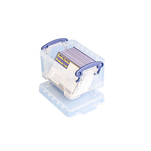 Really Useful Plastic Storage Box 0.3 Litre Clear (Pack of 10)