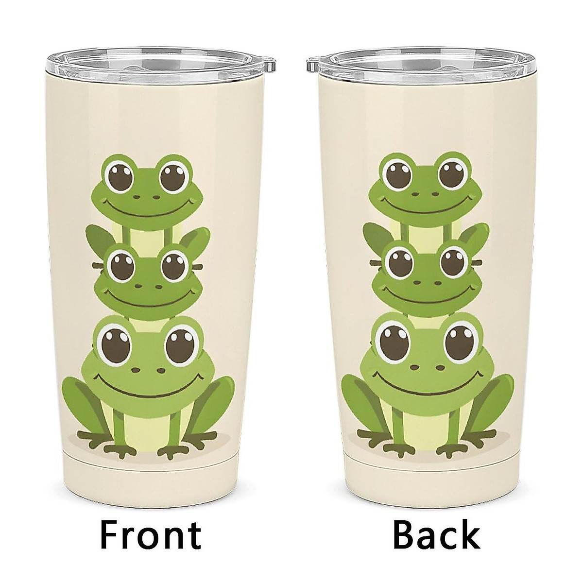 KIOWEIR Overlay Frog Stainless Steel Tumbler 20oz With Lid And Straw, Insulated Tumblers Coffee Cup, Travel Mug for Ice Drink & Hot Beverage for Women Men Boys Girls