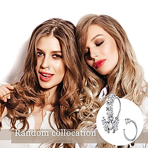 Trnayi 30 Pcs 20g Dangle Nose Ring L Shaped Nose Piercings Jewelry for Women Men Cute Nose Ring Stud Hoop Indian Nose Screw Surgical Steel Nose Ring Studs (Silver)