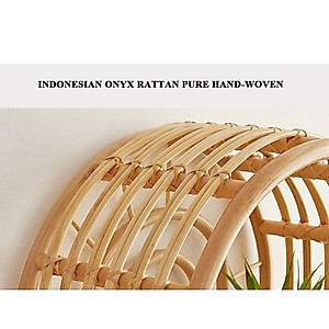 EESHHA Bookcase 4-Tier Arched Bookshelf, Rattan Tall Open Bookcase Storage Shelves, Wood Metal Freestanding Display Rack, Home Decor for Bedroom, Living Room