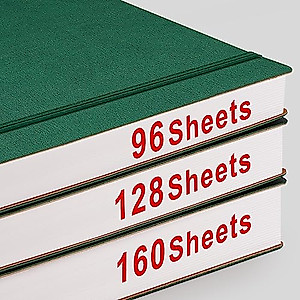 AHGXG Bullet Dotted Journal - 320 Pages Dot Grid Notebook B5 Large Journal, 100gsm Thick Dotted Paper, Leather Softcover, with Journal Stencils, Inner Pocket, 7.6'' X 10'' - Green