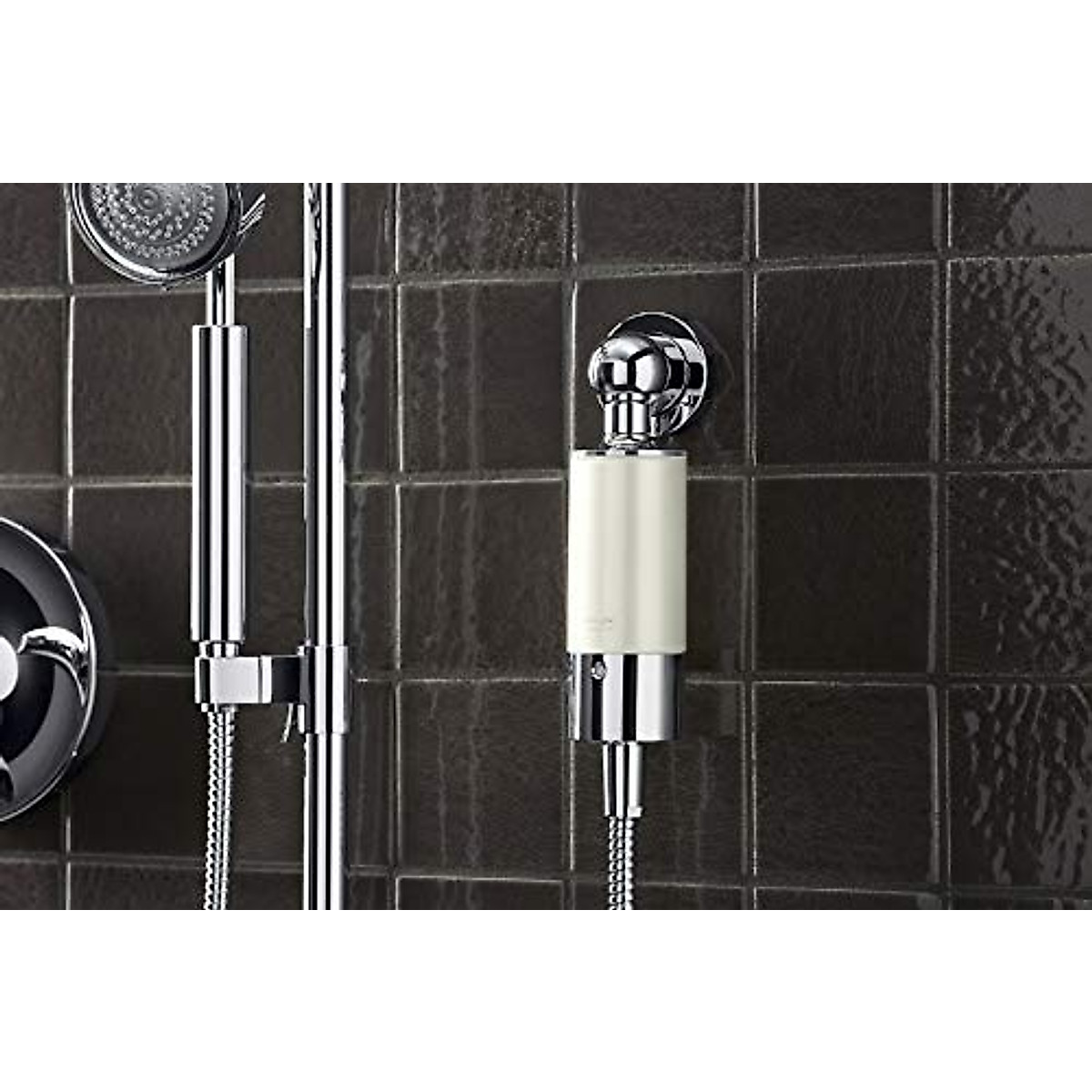 Kohler 30646-CP Aquifer Shower Water Filtration System, Reduce Chlorine, Includes Filter Replacement, Polished Chrome