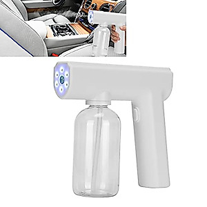 Mist Sprayer Gun Electric Spray Fogger Spray Fogger Handheld Atomizer Steam Nanometer Disinfectant Machine Office School Garden[White]