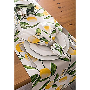 DII Lemon Bliss Tabletop Collection, Table Runner, 14x108