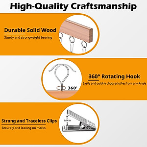 HzTinT Hat Organizer for Baseball Caps, Hat Hanger for Wall & Closet, 360° Swivel, 2 Pack Hat Rack with 10 Traceless Clips for Hat Storage, Fits All Caps & Belts, for Men and Women Gift