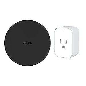 Aqara Smart Plug Plus Aqara Hub M2, Zigbee, with Energy Monitoring, Overload Protection, Scheduling and Voice Control, Compatible with Alexa, Google Assistant, IFTTT, and Apple HomeKit Compatible