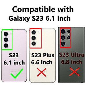 for Galaxy S23 Case,with Screen Protectors and Camera Cover,[Military Grade] 16ft.Drop Tested Cover with Magnetic Kickstand Protective Case for Samsung Galaxy S23 6.1 inch, Blue