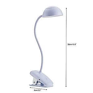 Eye-Caring Clip-on Desk Lamp Charging Plug-in LED Eye Protection Touch Dimming Energy-saving Learning Night Light for Student Dormitory Bed Office lamp (Color : White)