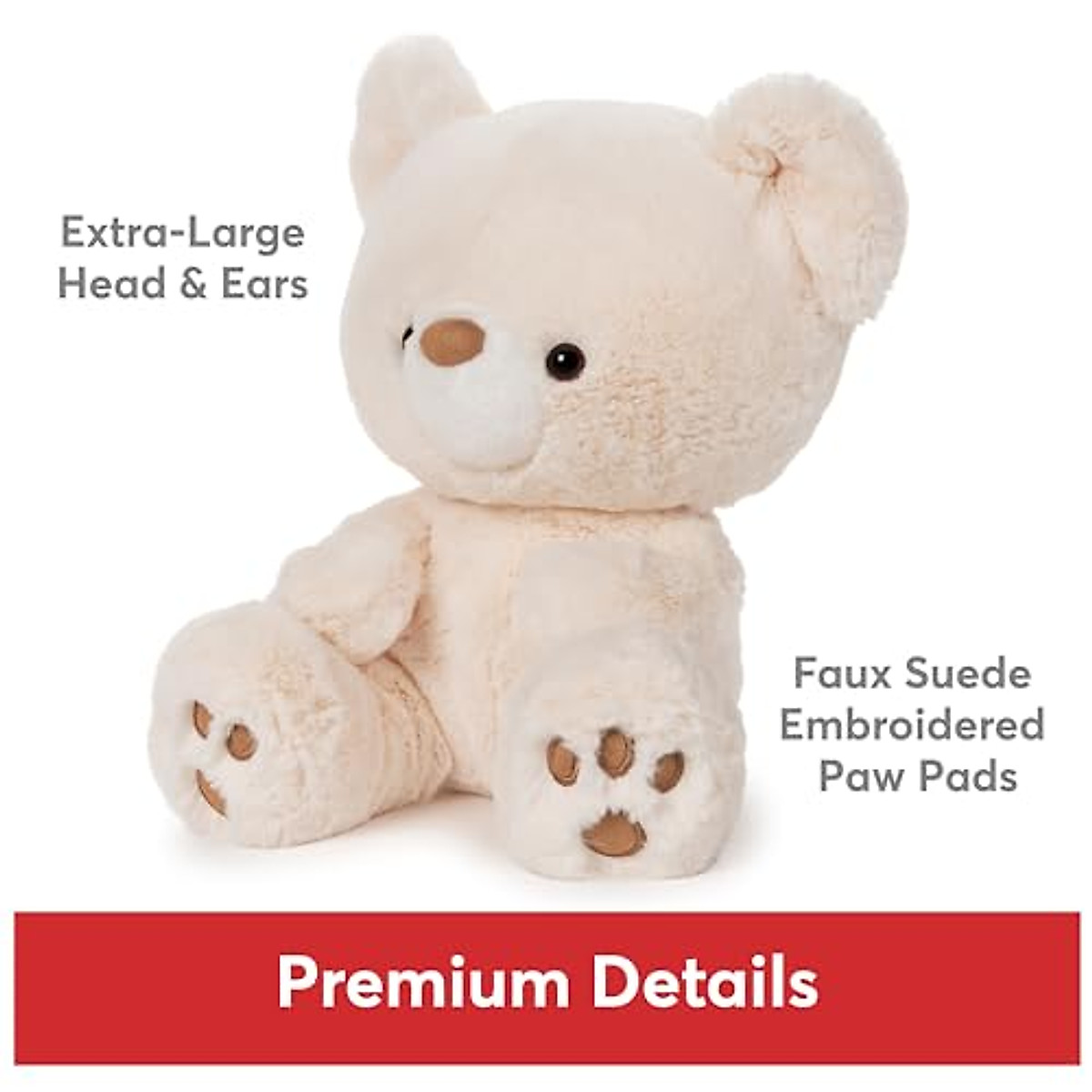GUND Kai Teddy Bear, Premium Plush Toy Stuffed Animal for Ages 1 & Up, Vanilla/Cream, 12"