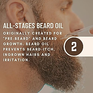 Johnny Slicks Organic Beard Oil | Moisturize, Soften, Promote Hair Growth, Reduce Itch (US Made, Veteran Owned Handcrafted with Clean Ingredients), Rugged
