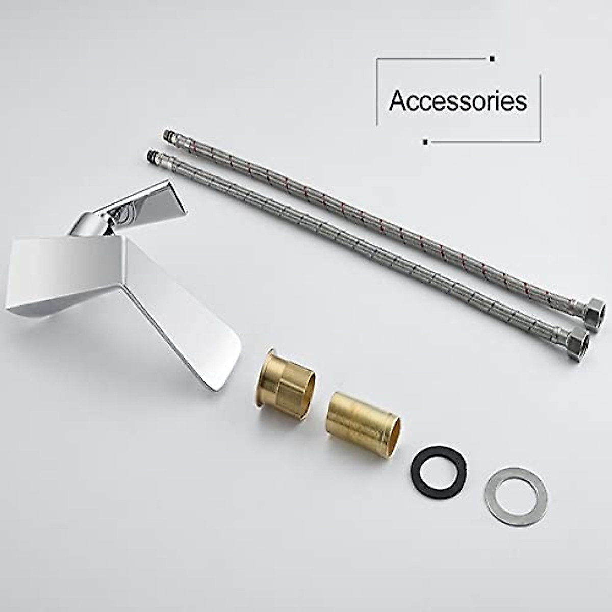 ItoNc Kitchen Sink Mixer Taps Bathroom Faucets Sink Tap, Brass Basin Water Faucet, Vanity Faucet Cold and Hot Water Tap, Bath Faucet Mixer with Hose Compatible with Balcony Laundry,Kitchen faucets