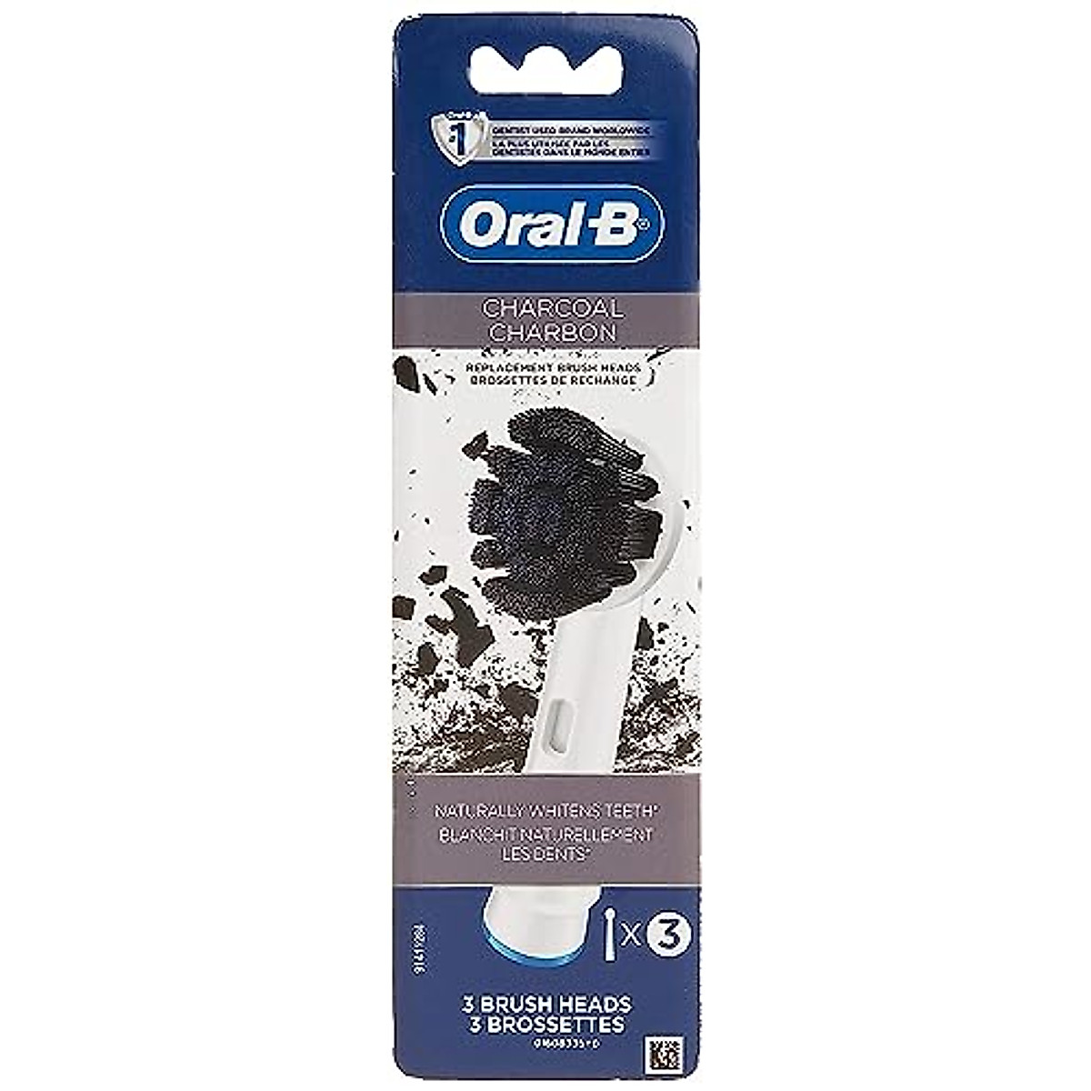 Oral-B Charcoal Electric Toothbrush Replacement Brush Heads Refill, 3 Count