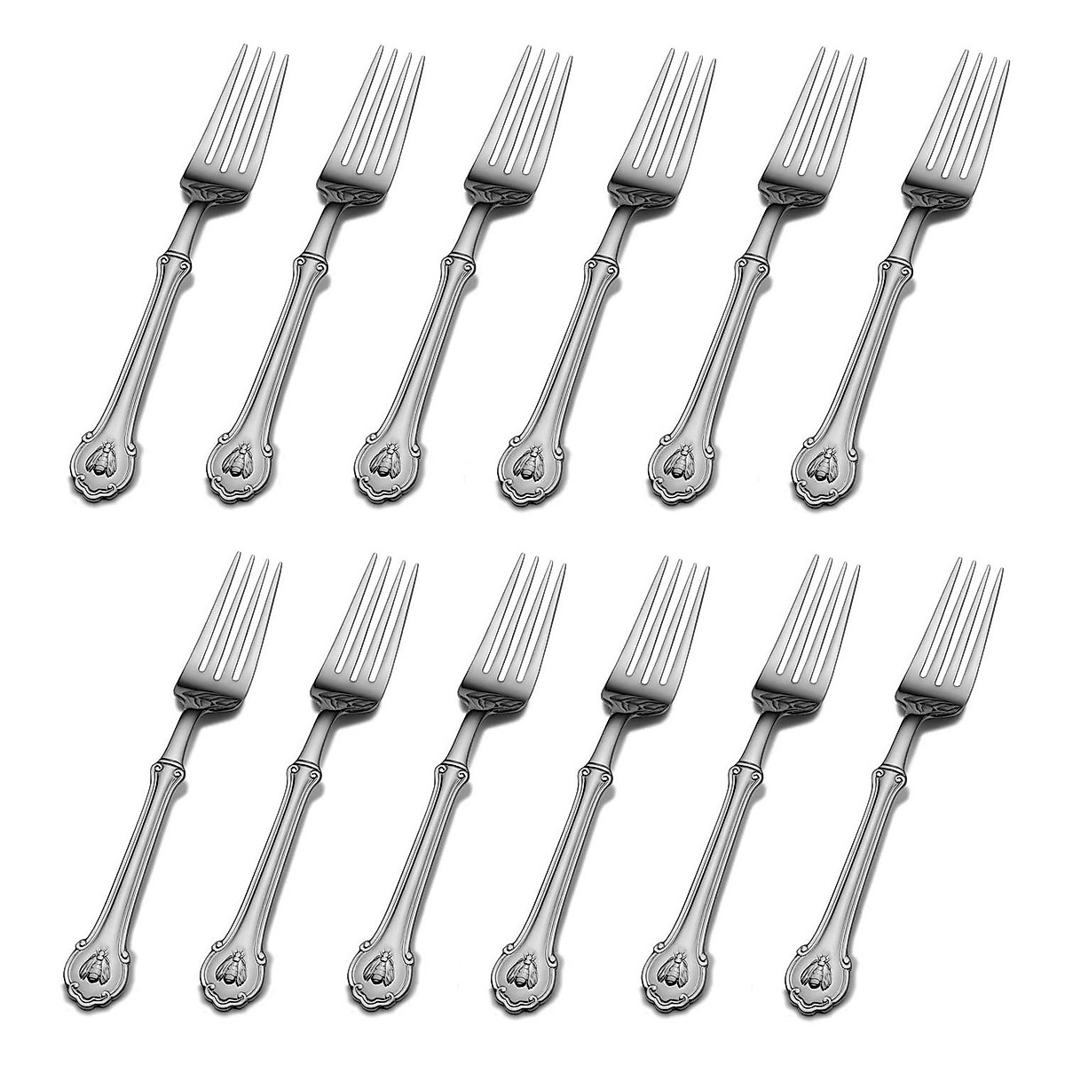 Wallace Napoleon Bee 18/10 Stainless Steel Dinner Fork (Set of Twelve)