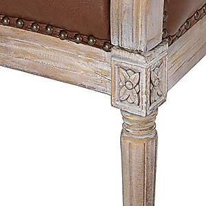 Christopher Knight Home Faye Tufted Upholstered Loveseat - Cognac Brown/Antique