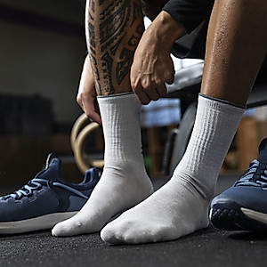 Under Armour Men's Essential Crew Socks, 6-Pairs, Black, Large