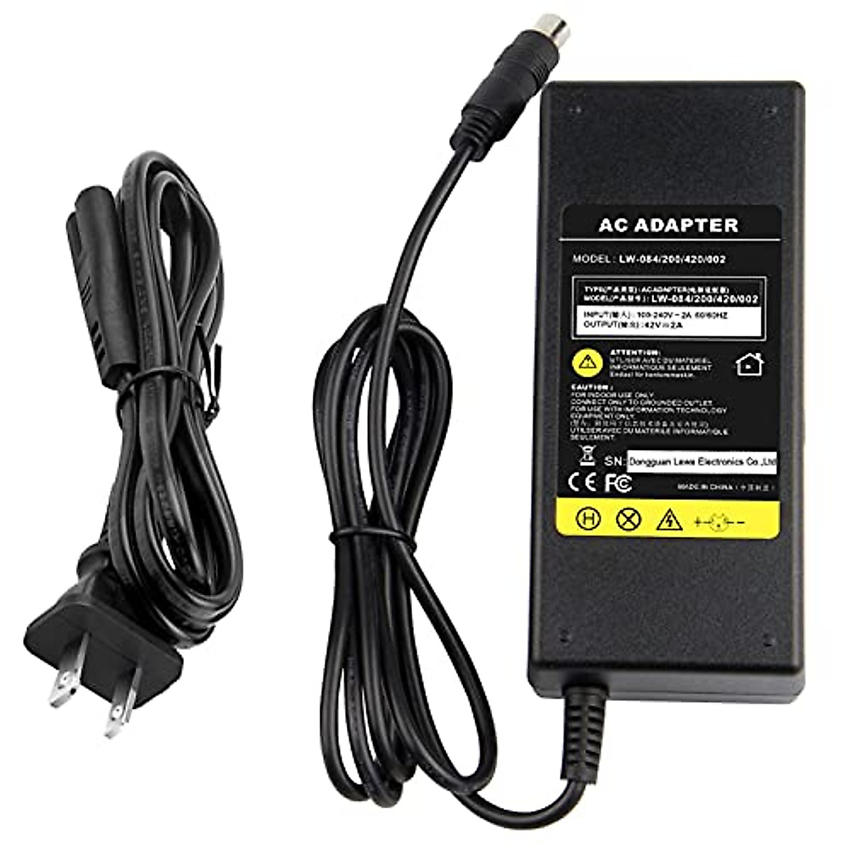 HIGH QUALITY FUTUREBATT FUTUREBATT 42V 2A Power Charger Adapter Cable for Xiaomi M365, Spin, Skip, Segway Ninebot ES1 ES2 ES4, Bird, Lime, Lime-S Electric Scooter for 36V Li-ion Battery