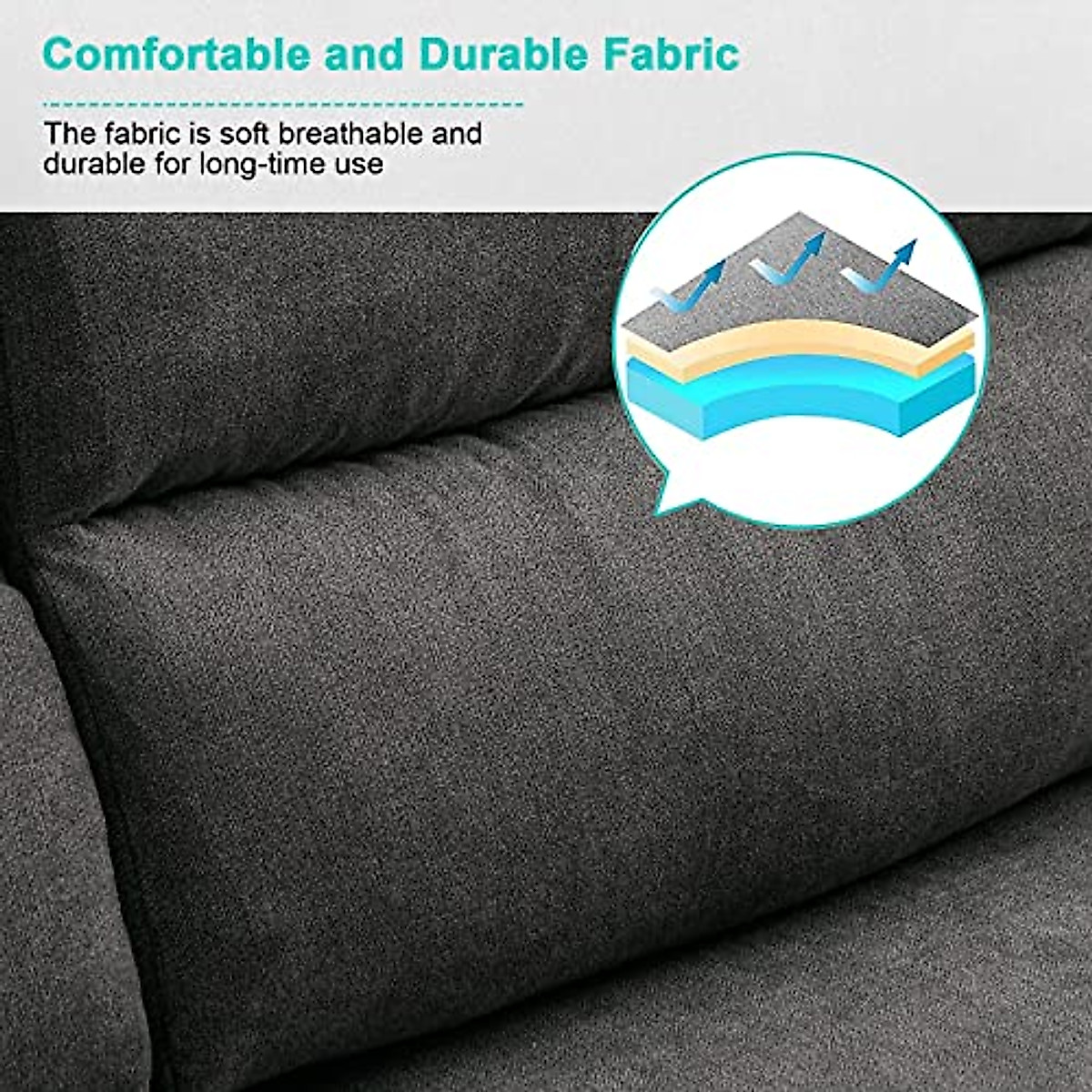 URRED Modular Sectional Sofa,Convertible U Shaped Modular Sectional Couch with Ottomans,6 Seat Oversized Sofa Couch with Chaise for Living Room, Grey