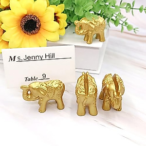 Pack Of 10 Gold Resin Table Number Stands Convenient Gold Place Cards Holders For Special Event Tablescape