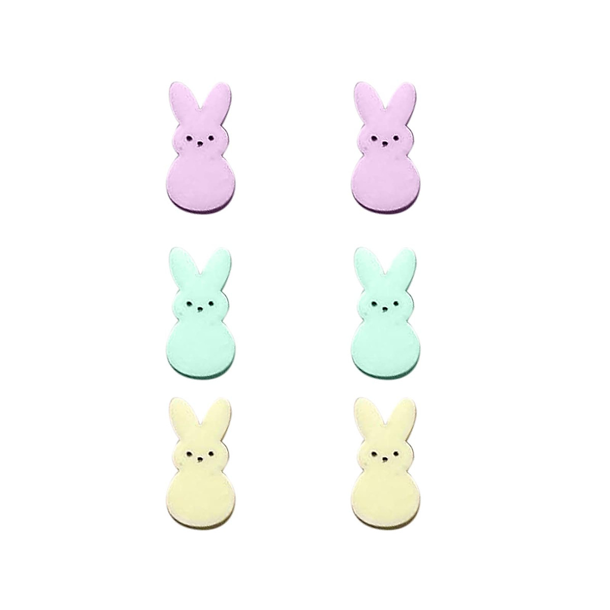 GiaFanyX 3 Pairs Easter Women's Earrings Cute Rabbit Shape Fashion Earrings Jewelry Decoration