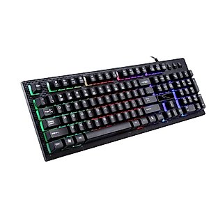 FEDRUI Mechanical Gaming Keyboard, Gaming Keyboard with Backlit, Keyboard Mouse Kit for Home, Games, Office (Color : White)