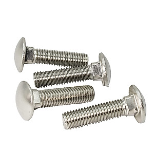 1/4"-20 X 1/2"(100pc) Stainless Carriage Bolt, 18-8 Stainless Steel Full Thread Coverage,Carriage Bolt,by SANTIE