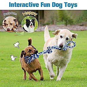UPSKY Dog Rope Toys 2 Nearly Indestructible Dog Toys, Dog Toy for Medium to Large Breed, Dental Cleaning Chew Toys, Dog Tug Toy for Boredom, Dog Grinding Teeth, Dog Rope Toy for Aggressive Chewers