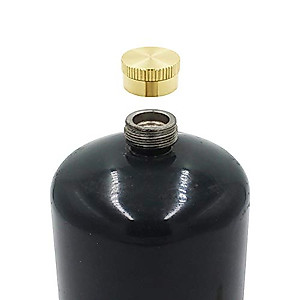 MENSI 6 PCS Solid Brass 1LB Propane Gas Bottle Thread Protection Cap, 1 Pound Green Cylinder Dust Thread Cap