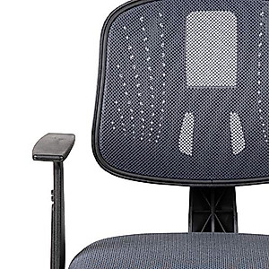 Flash Furniture Flash Fundamentals Mid-Back Gray Mesh Swivel Task Office Chair with Pivot Back and Arms