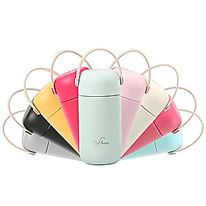 YERBAM 5.5oz Mini Tumbler Stainless Steel Vacuum Insulated Water Bottle Double Wall Thermos Flask Small Size BPA Free Leakproof (tea green)