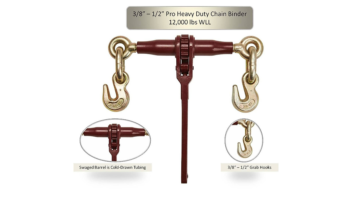 Mytee 4 Pack Heavy Duty Load Chain Binders - 12,000 lbs