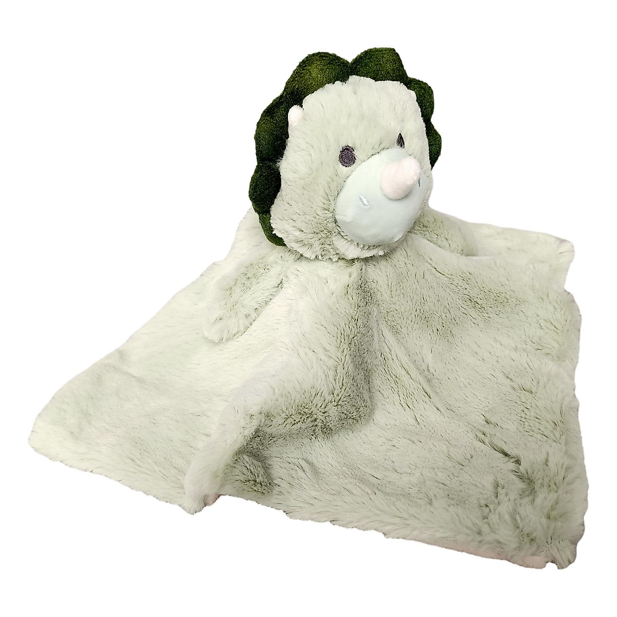 Green Dinosaur Lovey Lovie Security Blanket with Rattle