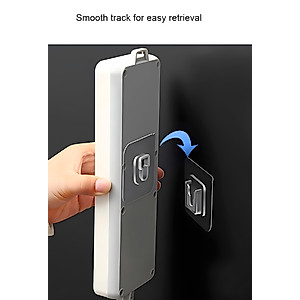 YOFAN 10 Pairs Clear Double-Sided Adhesive Wall Hooks - Mounted Door Hanger Kit - No Drill Sticker Hangers with Suction Cup for Bathroom, Kitchen