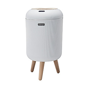 Generic Smart Sensor Wastebasket Convenient and Hygienic Easy to Use Technology Sensor Water Proof Wastebasket Plastic Wastebasket for Kitchen Bathroom Bedroom Living Room Office Outdoor (White)