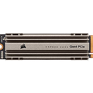 Corsair MP600 CORE 2TB M.2 NVMe PCIe x4 Gen4 SSD (Up to 4,950MB/sec Sequential Read & 3,700MB/sec Sequential Write Speeds, High-Speed Interface, 3D QLC NAND, Built-in Heatspreader) Aluminum