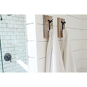 The Metal Magician Sheep Headed Iron Hooks Wall Mount Black Hanger Set of 3 Heavy Duty Towel Holder for Hanging Hats, Coat, Keys, Clothes, Bags Closet Hooks for Bathroom, Kitchen, Entryway